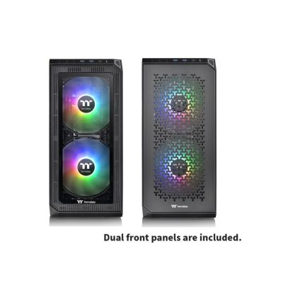 Thermaltake View 300 MX Mid tower, tempered glass 2x 200mm ARGB PWM fan ...