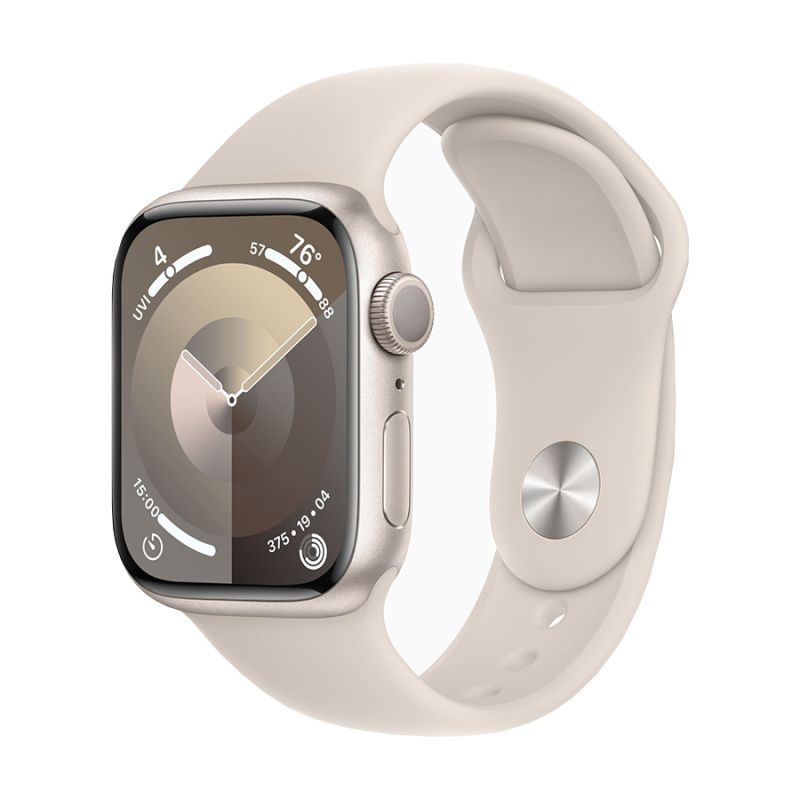 Apple Watch 9 GPS 41mm Starlight Aluminium Case with Textile – Sport ...