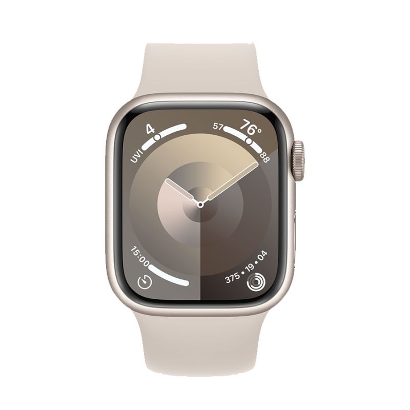 Apple Watch 9 GPS 41mm Starlight Aluminium Case with Textile – Sport ...