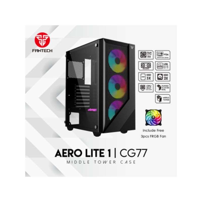 Kućište Fantech PC CASE CG773x120mm FRGB ventilatoriMidi Tower, ATX ...