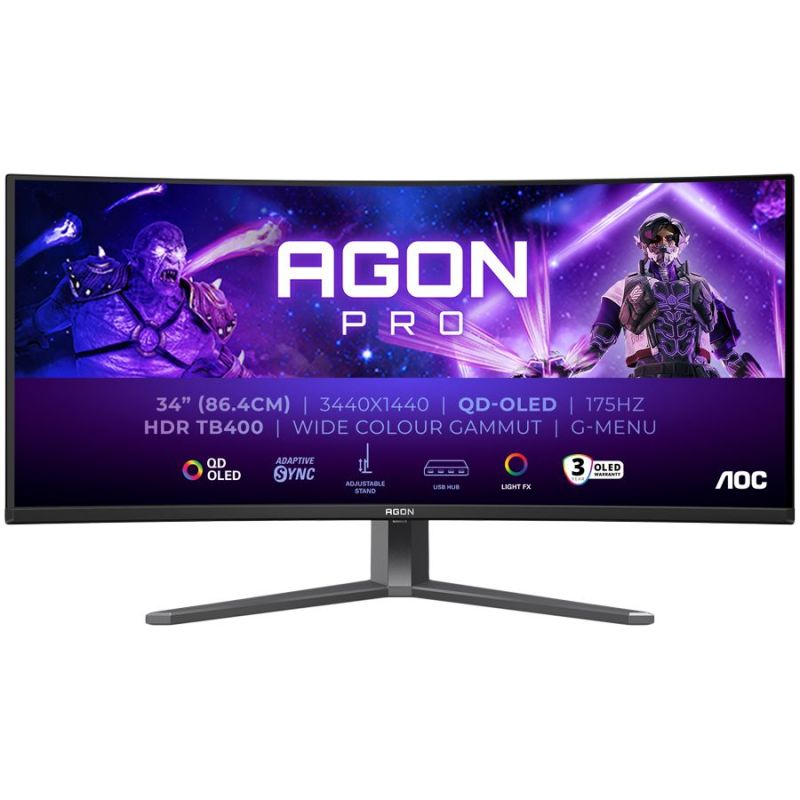 AOC Monitor LED AG346UCD AGON PRO 34" Curved 3440x1440 QD - OLED ...