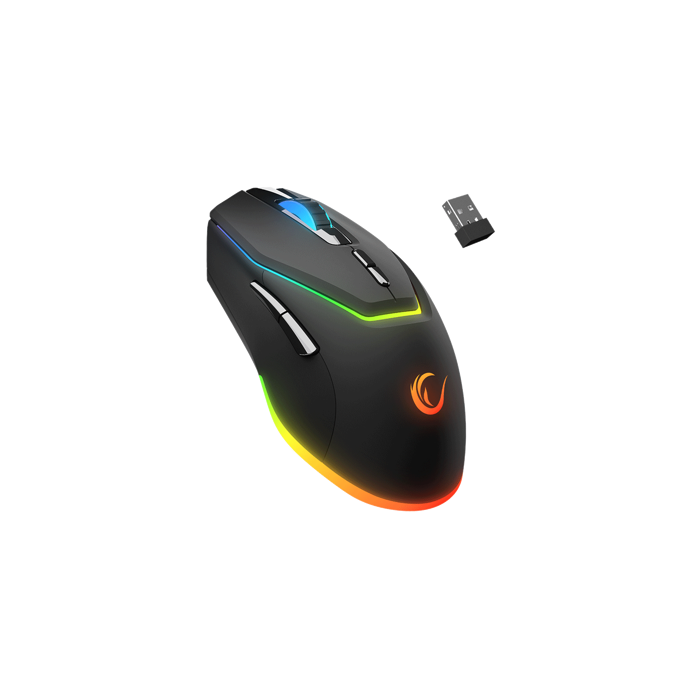 Miš gaming RAMPAGE VORTEX M1 Wireless/Wired Black RGB LED Rechargeable ...