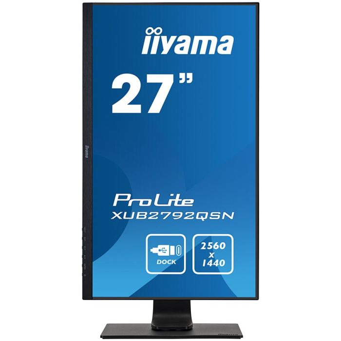 IIYAMA Monitor 27" ETE IPS-panel, 2560x1440, USB-C Dock (65W, LAN, DP ...
