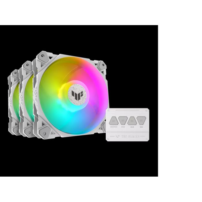 TUF GAMING TF120 ARGB 3in1White EditionTriple Fan Kit with ARGB Controller